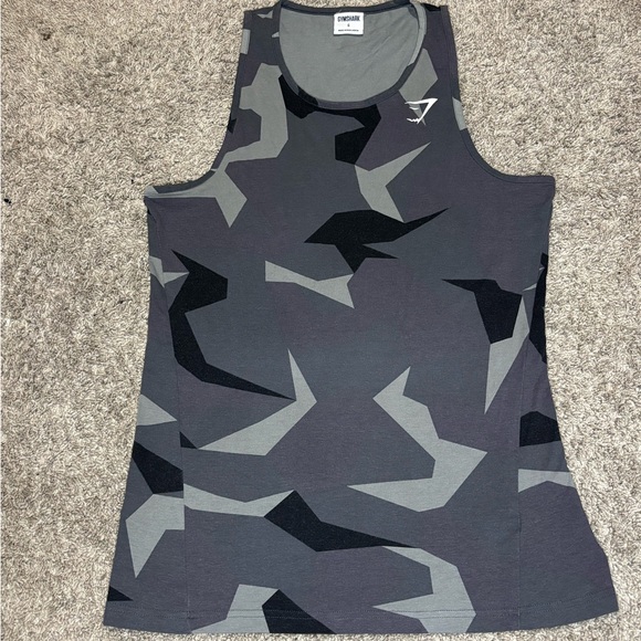 Gymshark | Shirts | Gymshark Gray And Black Camouflage Tank Top | Poshmark